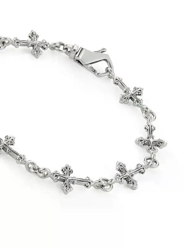 Emanuele Bicocchi Sterling Multi-cross Charm Bracelet
