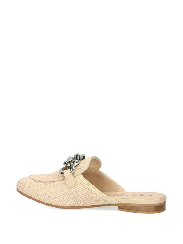 Casadei Woven Chain Detail Mules - Neutrals