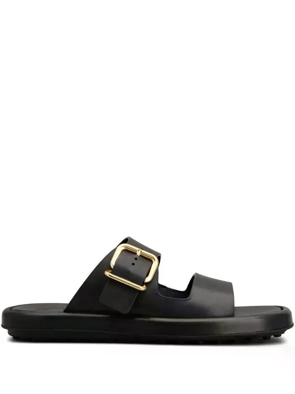 TOD'S Leather Sandals With Decorative Buckle Detail