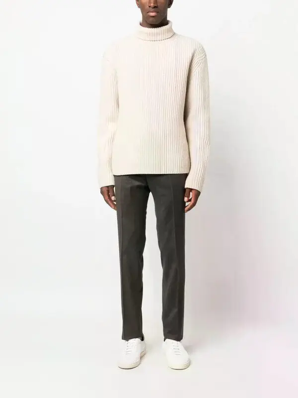 PT TORINO Tailored Pressed-crease Trousers - Brown