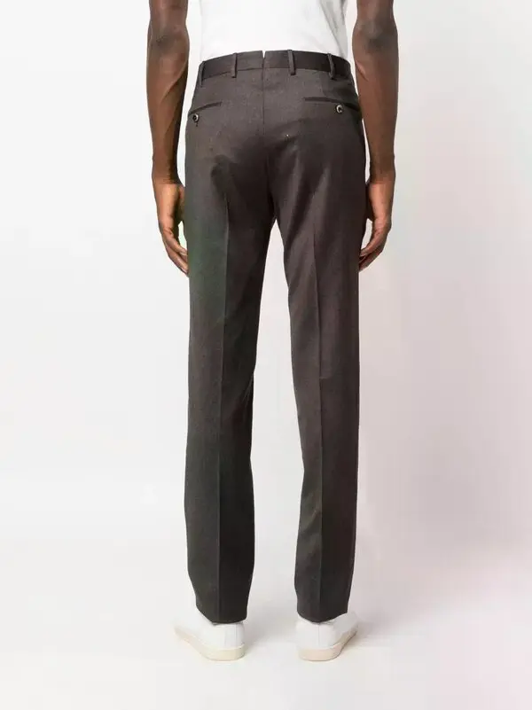 PT TORINO Tailored Pressed-crease Trousers - Brown