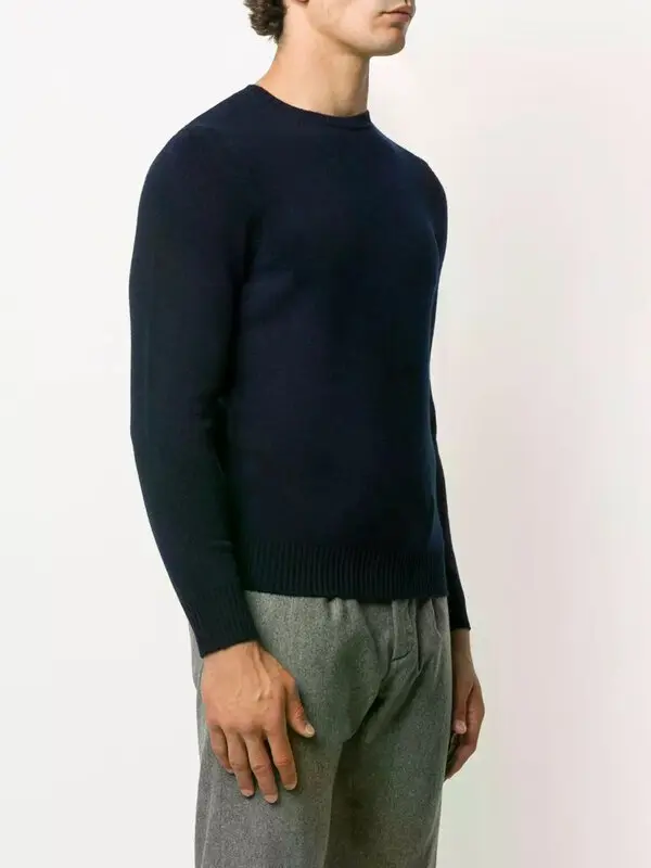 DRUMOHR Crew Neck Cashmere Sweater - Blue