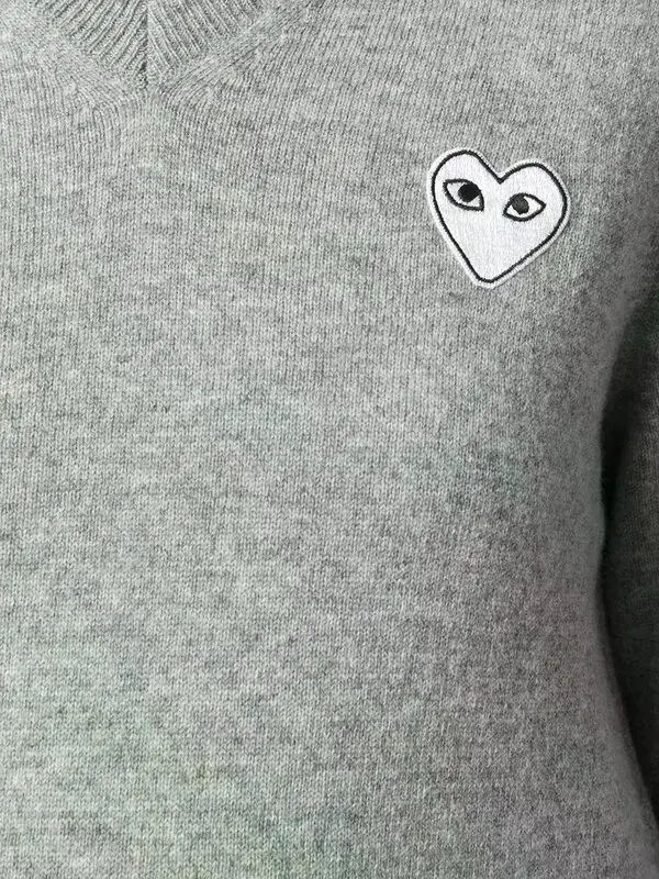 Play Comme Des Garcon V-neck Pullover