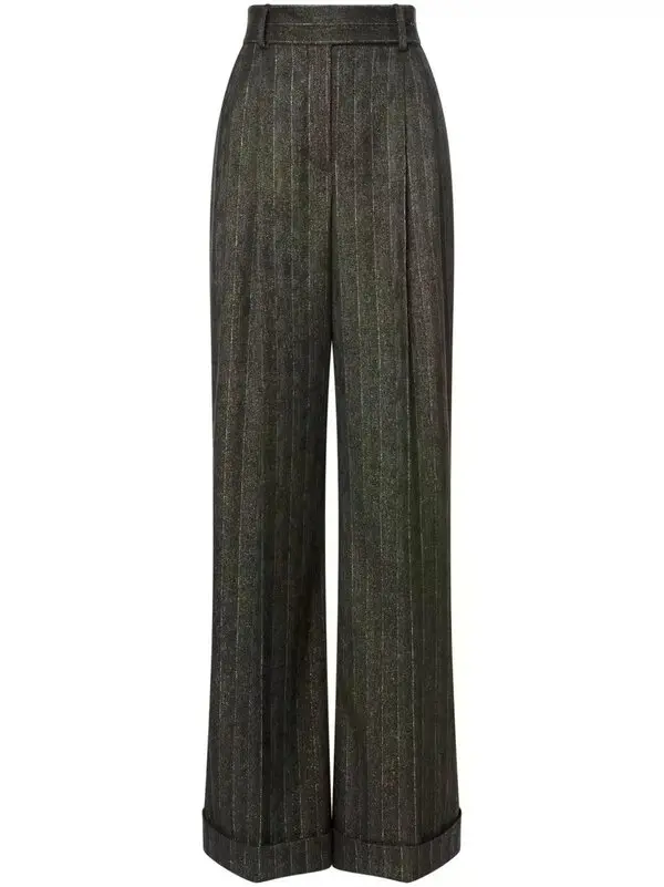 Alberta Ferretti Tailored Pinstriped Palazzo Pants
