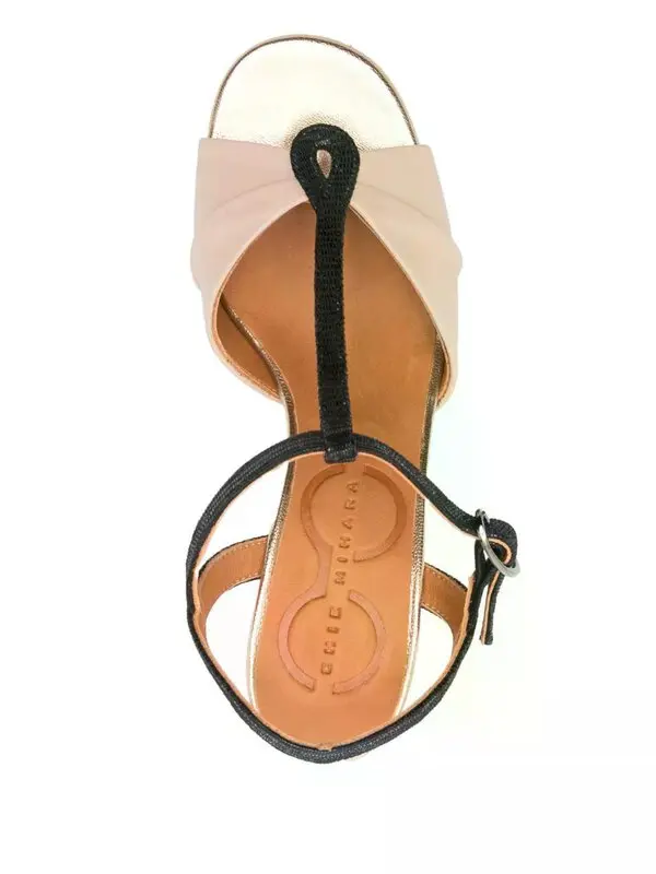 Chie Mihara 90mm Biagio 46 Block Heel Sandals - Neutrals