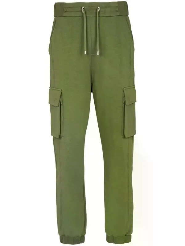 Balmain Logo-print Cargo Track Pants - Green