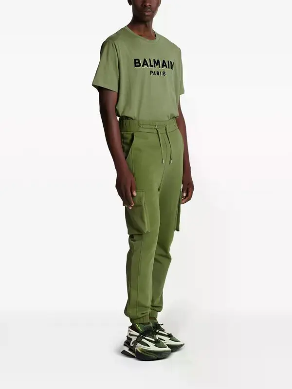 Balmain Logo-print Cargo Track Pants - Green
