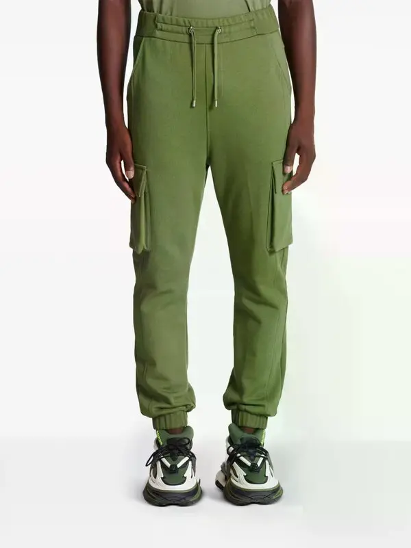 Balmain Logo-print Cargo Track Pants - Green