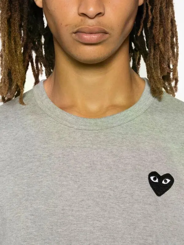 Play Comme Des Garcon Long Sleeve T-shirt With Heart Patch