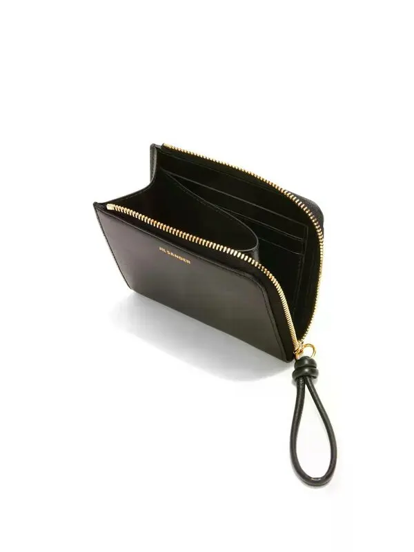 JIL SANDER Embossed-logo Detail Wallet - Black