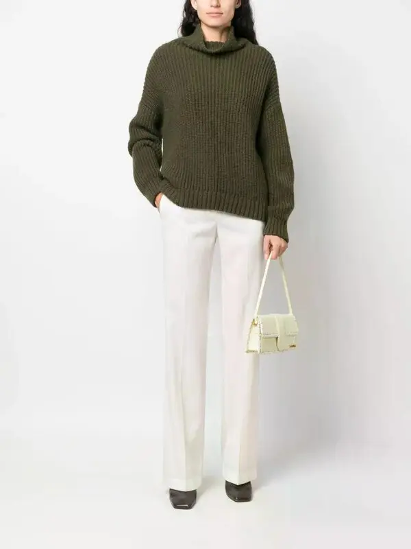 Fabiana Filippi Virgin Wool Tailored Trousers Milk