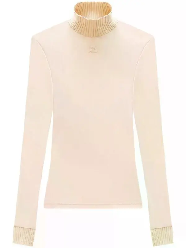 COURREGES High Neck Knitted Top