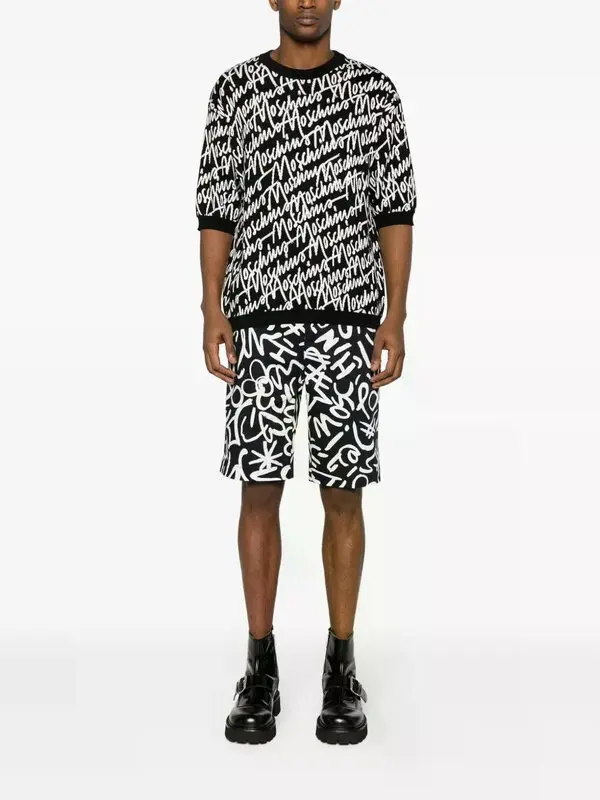 Moschino Monogram Print Chino Shorts