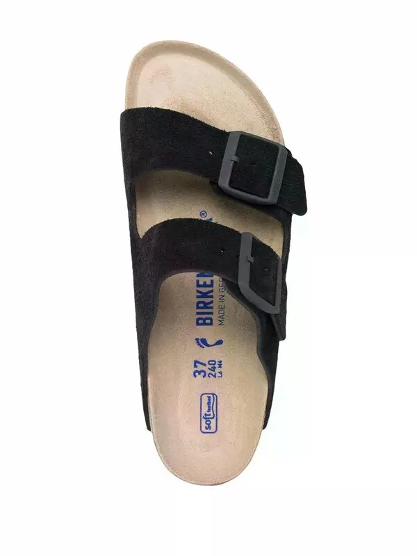BIRKENSTOCK Arizona Suede Flat Sandals - Blue