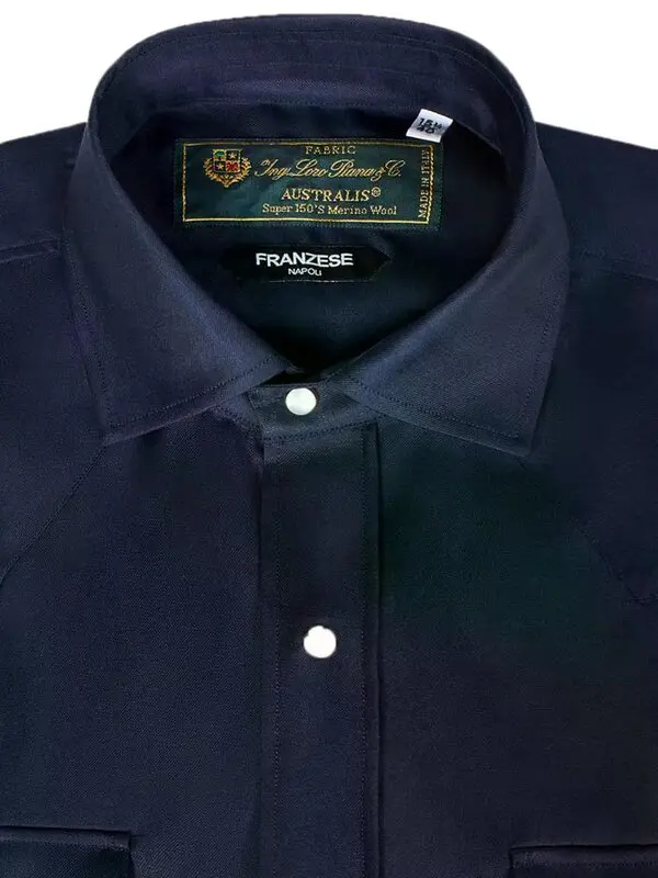 FRANZESE COLLECTION Virgin Wool Shirt - Blue