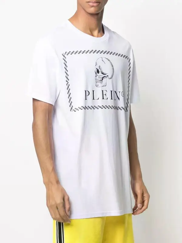 Philipp Plein Outline Skull Print T-shirt