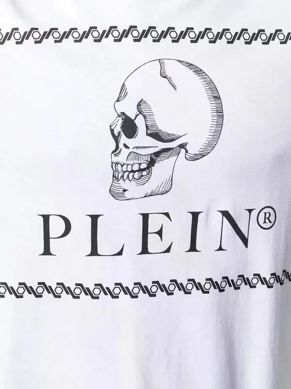 Philipp Plein Outline Skull Print T-shirt