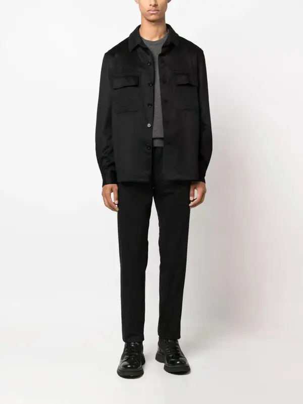 Zegna Four-pocket Cotton Chinos - Black