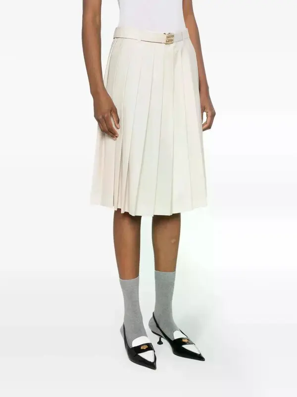 Miu Miu Pleated Midi Skirt