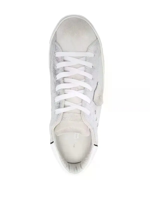 Philippe Model Side-logo Patch Sneakers - Silver