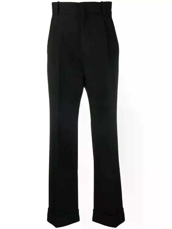Gucci High-waisted Wool Trousers - Black