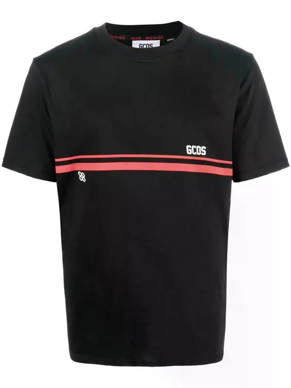 Gcds Logo-print Short-sleeve T-shirt - Black