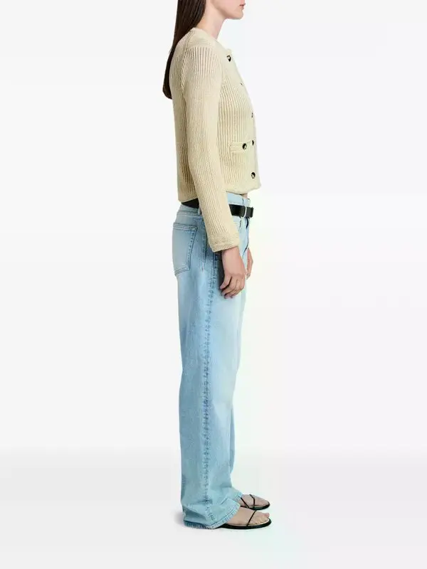Proenza Schouler White Label Ribbed Crew Neck Cardigan