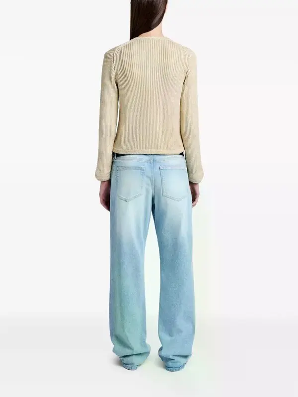 Proenza Schouler White Label Ribbed Crew Neck Cardigan