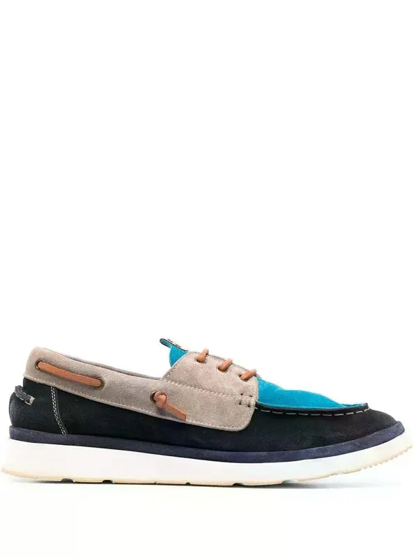 Moma Suede Boat Shoes - Blue