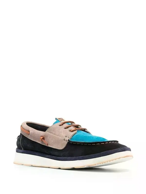 Moma Suede Boat Shoes - Blue