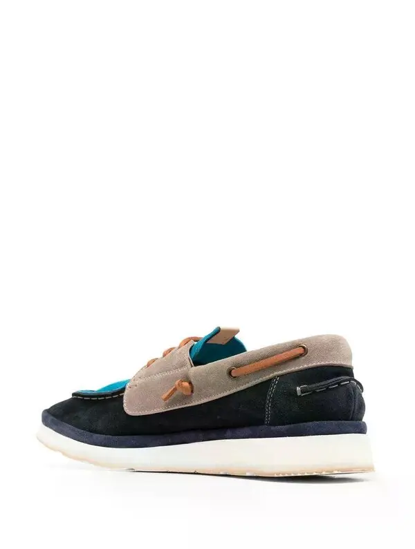 Moma Suede Boat Shoes - Blue