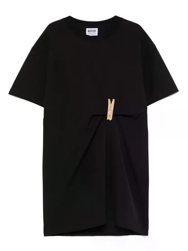 Moschino Peg-patch Midi Dress - Black