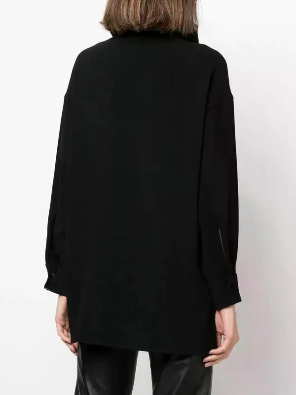 Alberto Biani High-neck Exposed-seam Long-sleeve Top