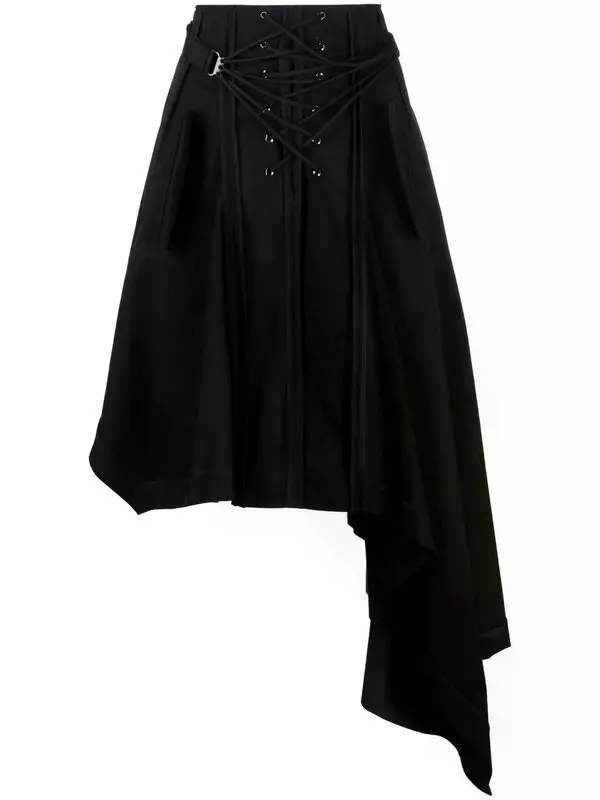 Monse Lace-up Asymmetric Skirt