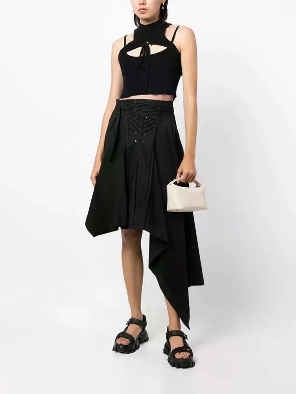 Monse Lace-up Asymmetric Skirt