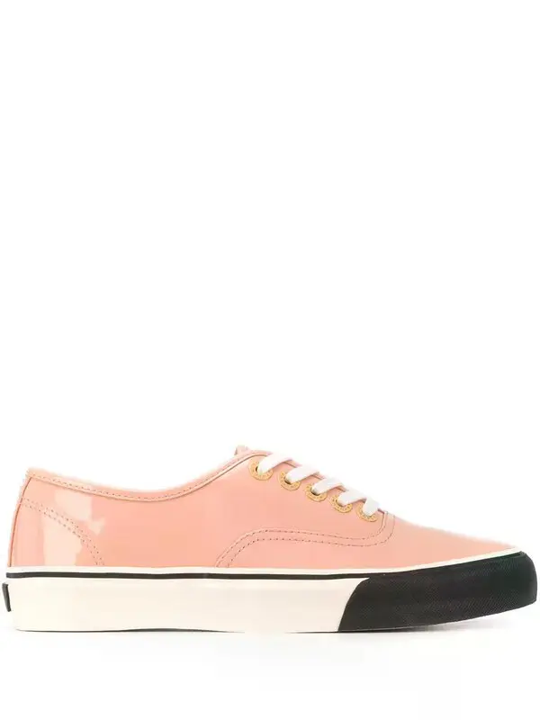 FUMITO GANRYU Varnished Effect Lace-up Sneakers