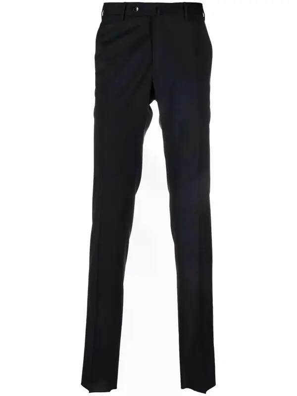 PT TORINO Mid-rise Tapered Leg Trousers - Blue