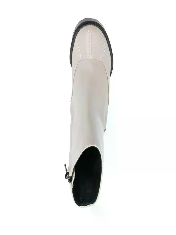 Furla Leather Ankle Boots With Block Heel