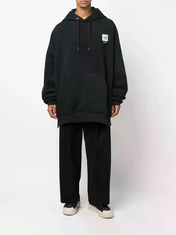 FUMITO GANRYU 2-way Oversized Pullover Hoodie - Black