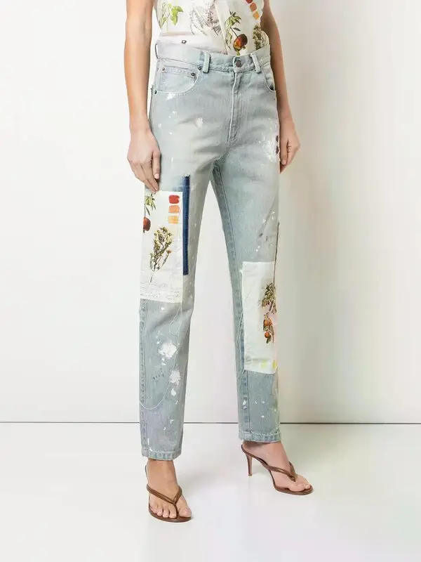 Monse Batnical Patchwork Straight-leg Jeans