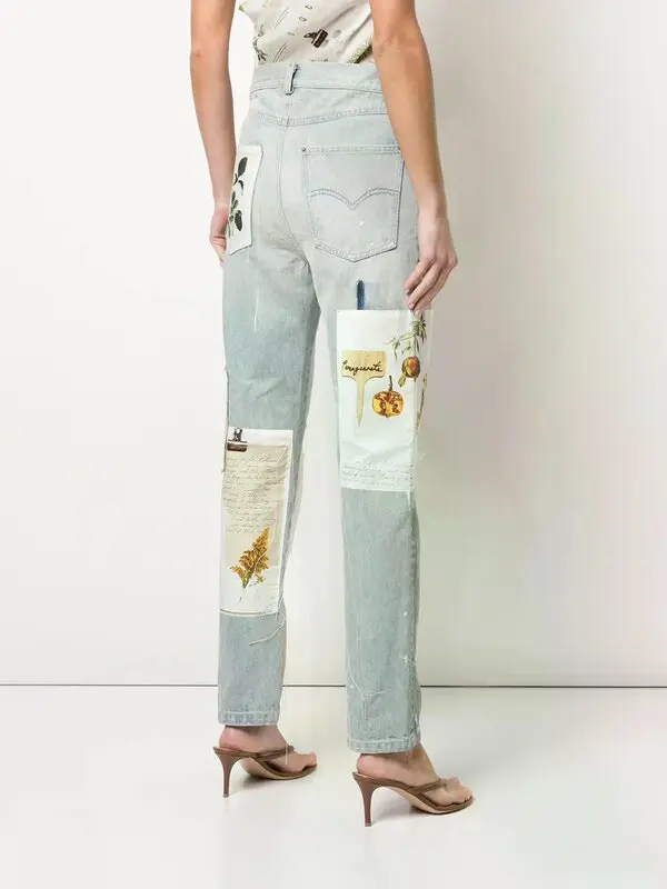 Monse Batnical Patchwork Straight-leg Jeans