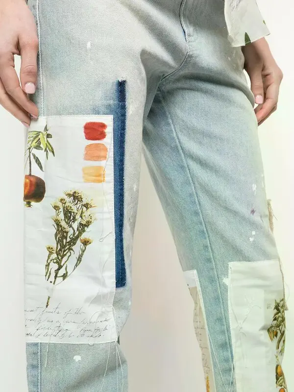 Monse Batnical Patchwork Straight-leg Jeans