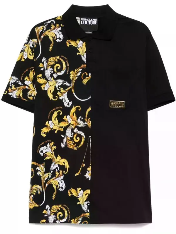 Versace Barocco-print Polo Shirt