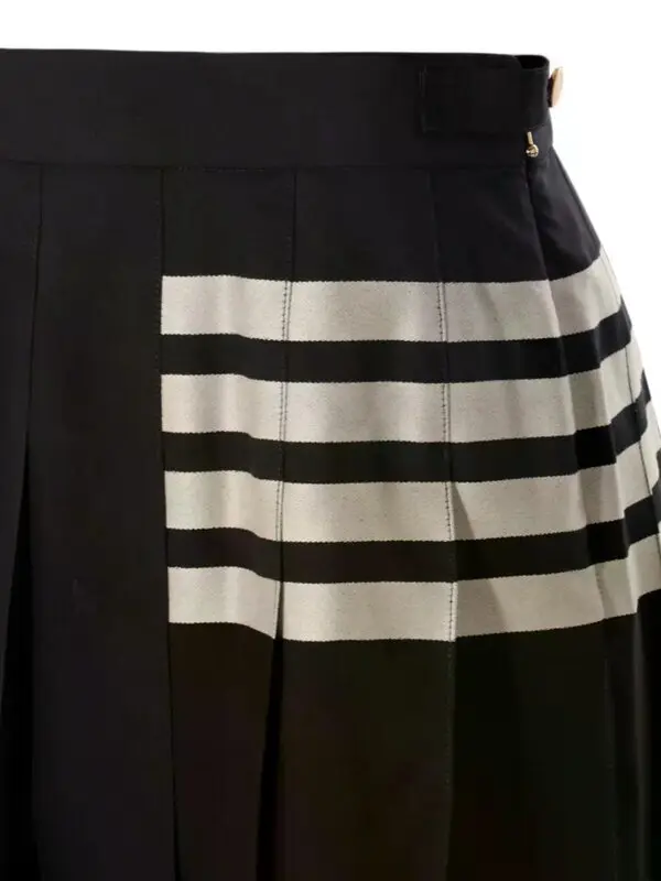 Thom Browne 4-bar Pleated Mini Skirt