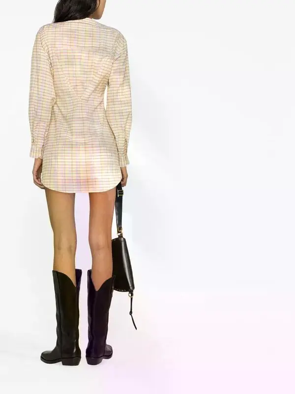 Isabel Marant Étoile Ruffled Plaid Shirt Dress