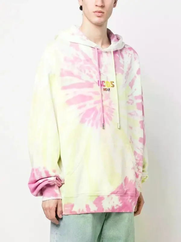 Gcds Tie-dye Print Logo Hoodie