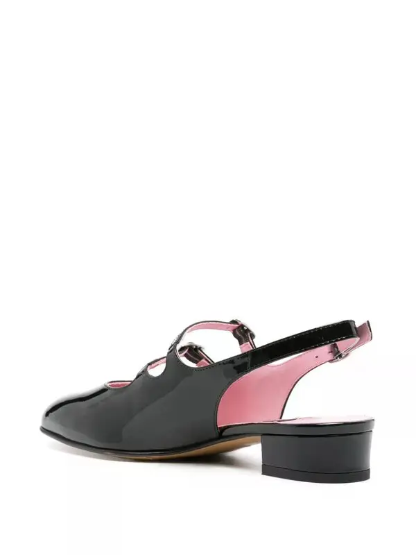 CAREL Peche Patent Slingback Pumps - Black
