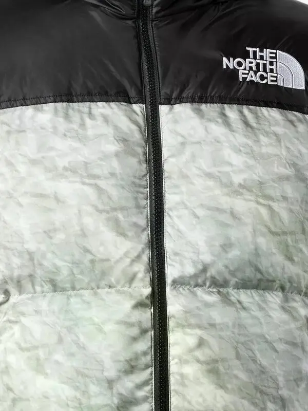 Supreme X The North Face Nuptse Paper Print Down Jacket - Grey