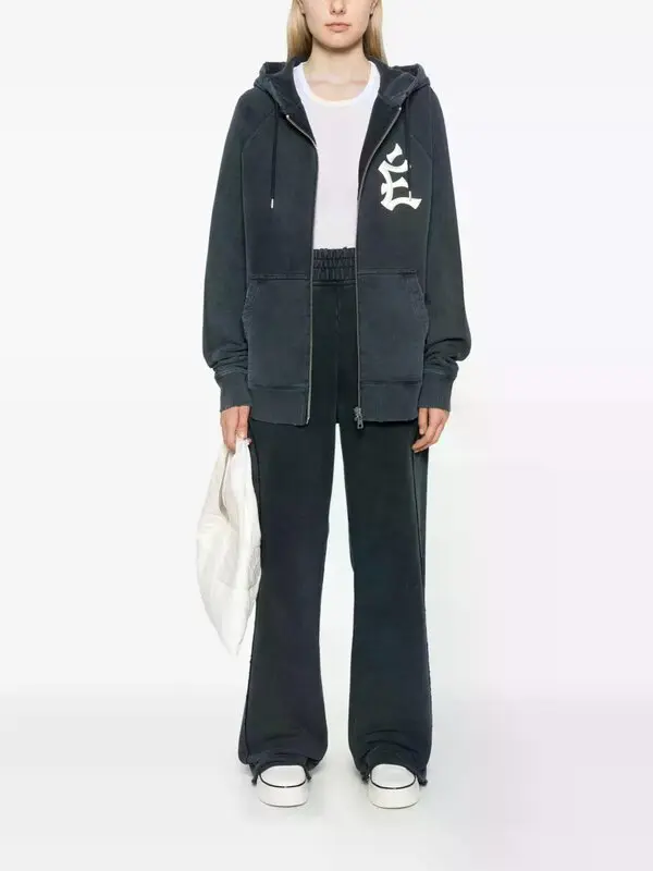 Études Studio Logo Embroidered Zip-up Hoodie
