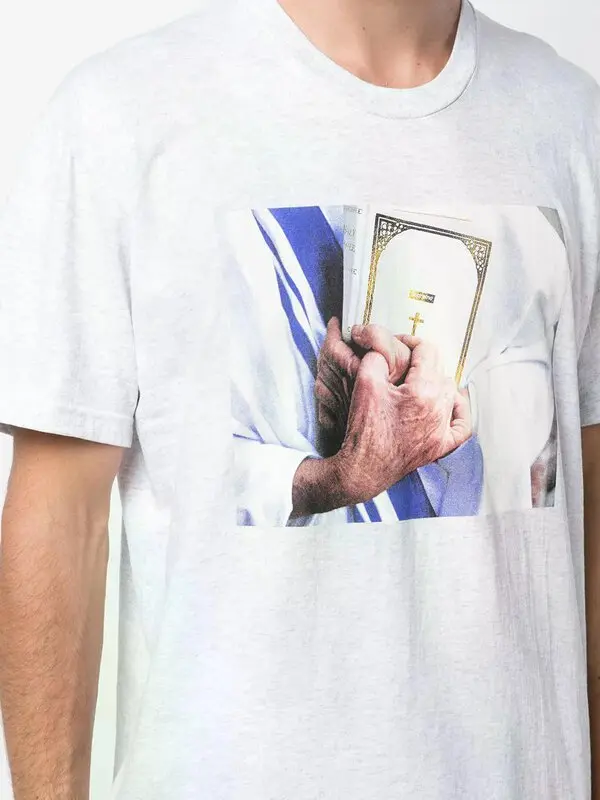 Supreme Bible-print T-shirt - Grey